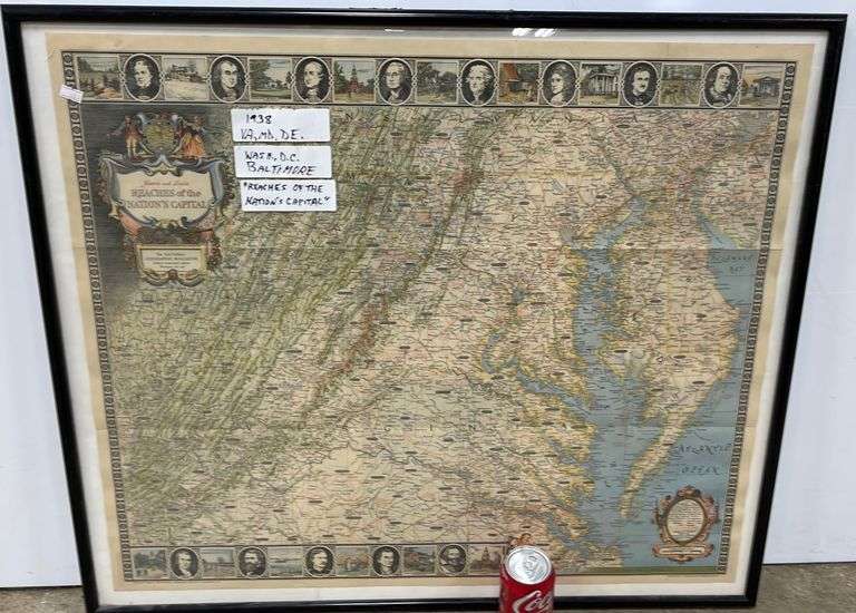 1938 Map of the Reaches of the Nation's Capital - Dixon's Auction at ...