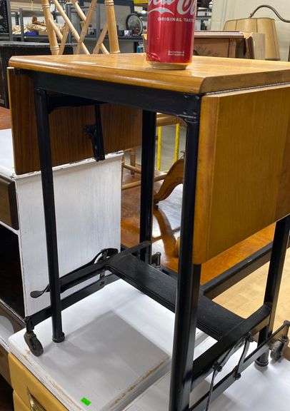 Vintage industrial factory typewriter cart - Dixon's Auction at Crumpton