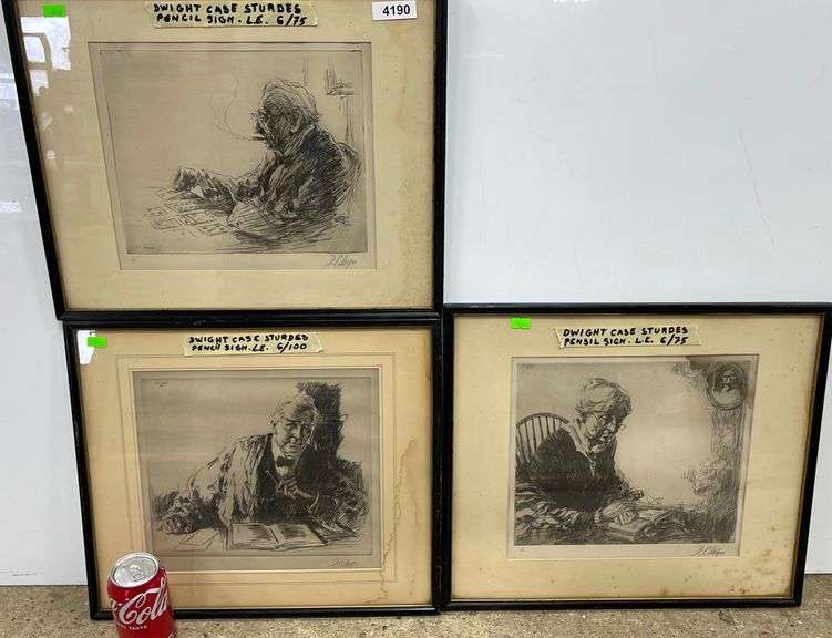 (3) Dwight Case Sturdes pencil-signed prints - Dixon's Auction at Crumpton