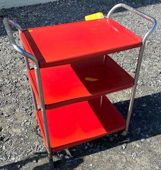 red metal cart - Dixon's Auction at Crumpton