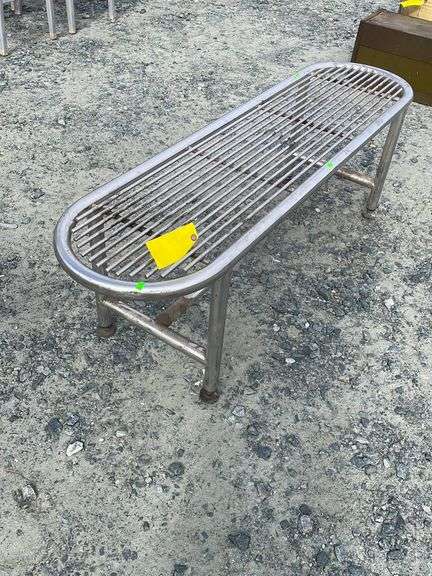 metal bus bench - Dixon's Auction at Crumpton