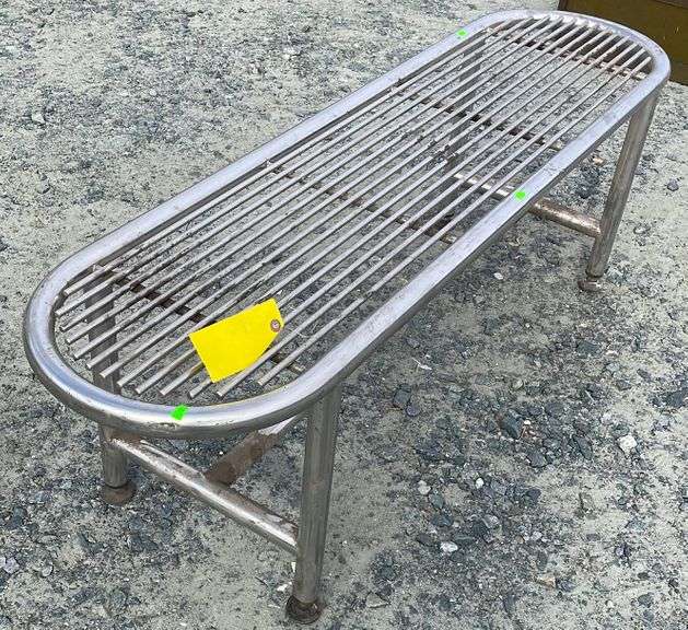 metal bus bench - Dixon's Auction at Crumpton
