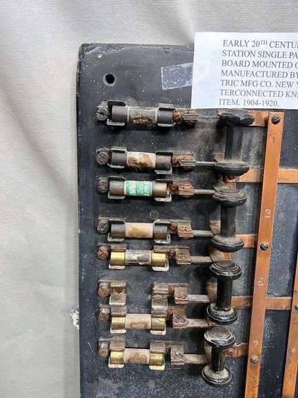 New York subway station single panel open front switchboard mounted on ...