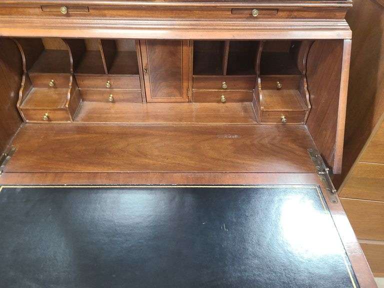 Modern banded one-piece secretary desk, chips and minor wear - Dixon's ...