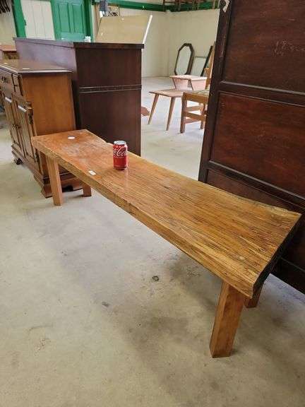 MCM-style slab bench - Dixon's Auction at Crumpton