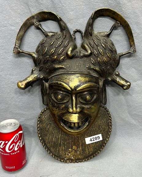 African bronze mask - Dixon's Auction at Crumpton