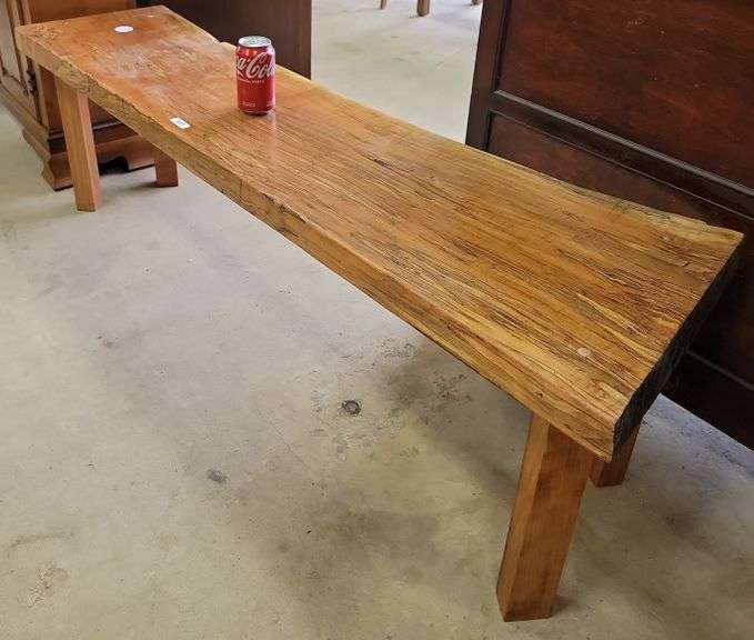 MCM-style slab bench - Dixon's Auction at Crumpton