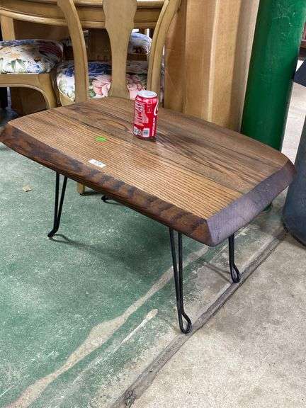 Artisan-crafted slab top table - Dixon's Auction at Crumpton