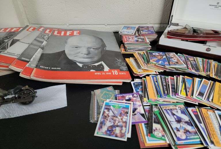 Antique Life Magazines, Vintage Baseball Cards Etc - Dixon's Auction at ...