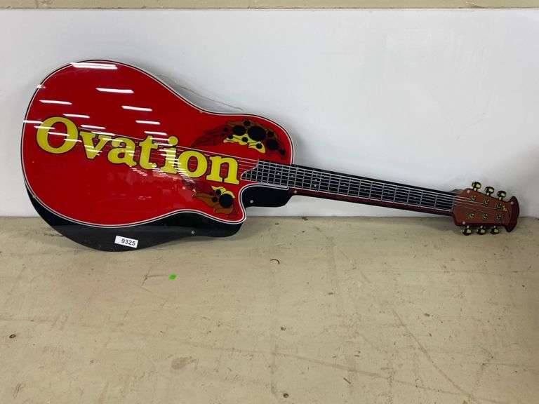 Ovation lighted guitar sign - Dixon's Auction at Crumpton