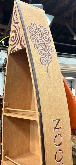 Rowboat-form Smoking Loon store display - Dixon's Auction at Crumpton