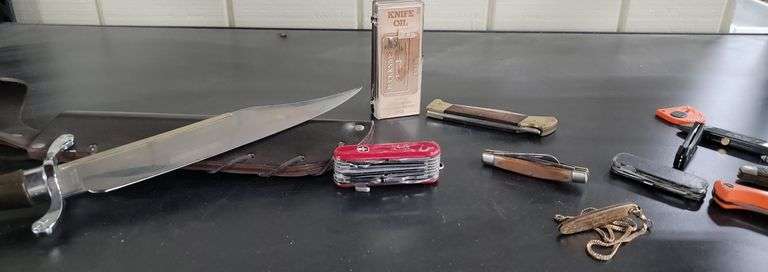 Lot Bowie Knife Replica, Pocket Knives Etc - Dixon's Auction at Crumpton