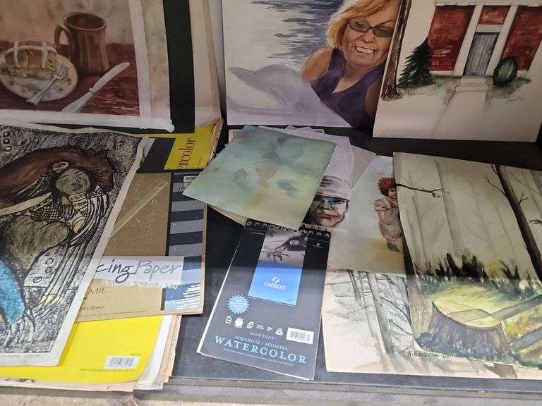 Artist Lot of Drawings, Art Portfolio Etc - Dixon's Auction at Crumpton