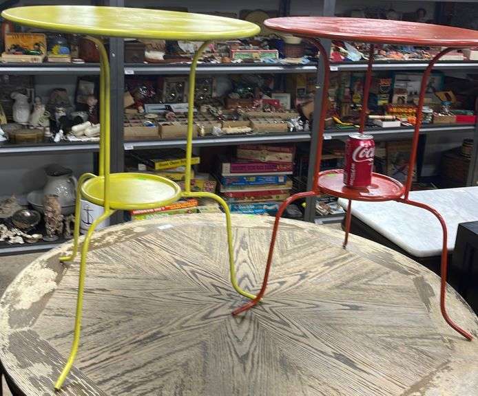 (2) MCM-style metal tables - Dixon's Auction at Crumpton