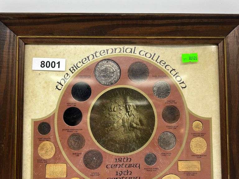 Bicentennial coin display including US coins and replicas - Dixon's ...