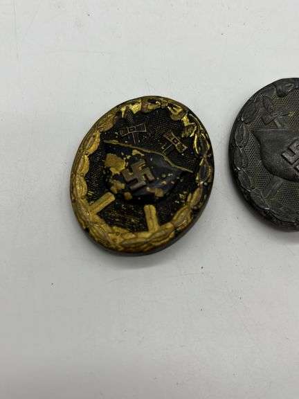 (3) German WWII Style Nazi Badge Pins - Dixon's Auction at Crumpton