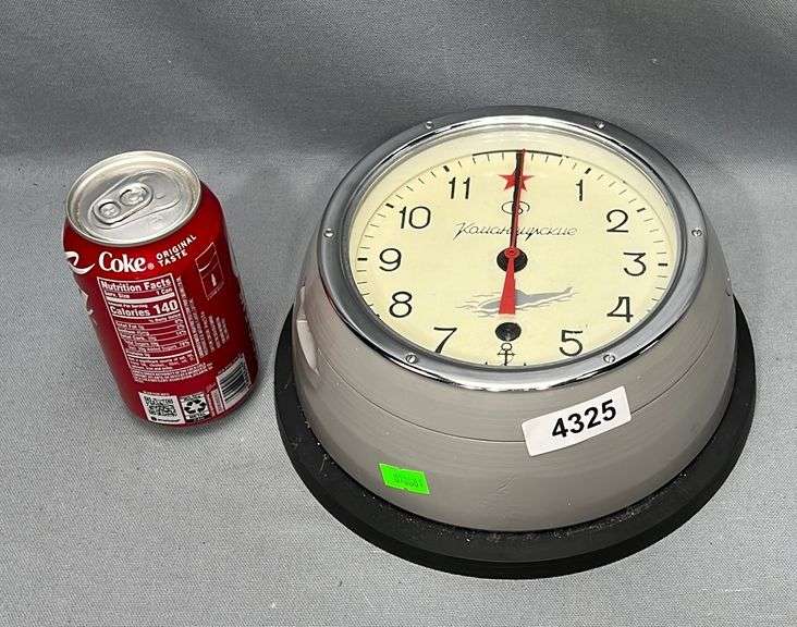Vintage Russian ships clock - Dixon's Auction at Crumpton