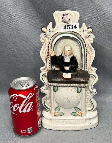 Antique Staffordshire John Wesley figure - Dixon's Auction at Crumpton