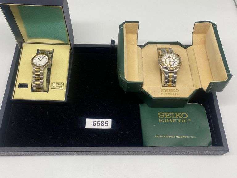 Seiko Kinetic & Seiko Quartz Watches w/boxes - Dixon's Auction at Crumpton