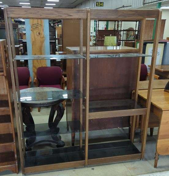 Modern smoked glass shelf - Dixon's Auction at Crumpton