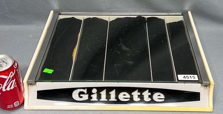 Vintage Gillette razors advertising display case - Dixon's Auction at ...