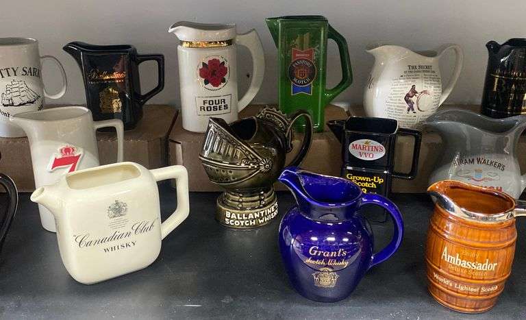 Lot Vintage Liquor Pitchers - Dixon's Auction at Crumpton