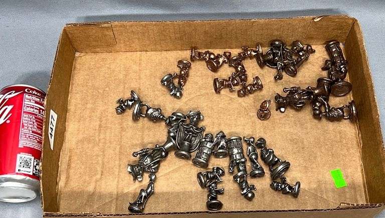 Cast metal Disney chess pieces - Dixon's Auction at Crumpton