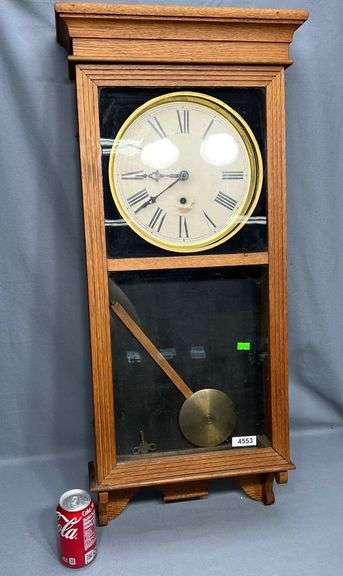 Antique oak regulator clock - Dixon's Auction at Crumpton