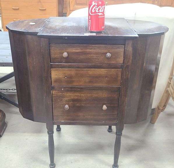 Vintage Sewing Stand, Missing Knobs - Dixon's Auction at Crumpton