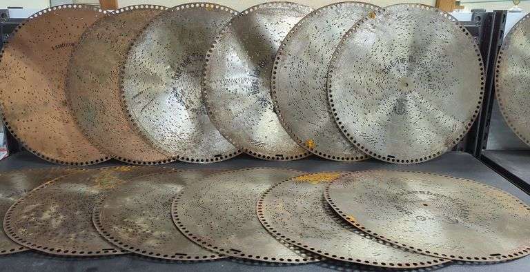 Collection of Antique Metal Music Box Discs - Dixon's Auction at Crumpton