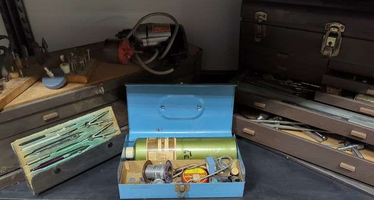 Vintage Tools Boxes, Contents, Dremel Tool Etc. - Dixon's Auction at ...