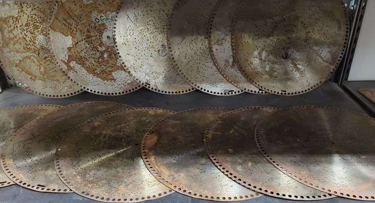 Collection of Antique Metal Music Box Discs - Dixon's Auction at Crumpton