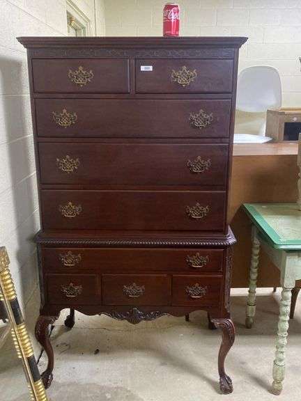 Colonial Revival Mahogany Highboy - Dixon's Auction at Crumpton