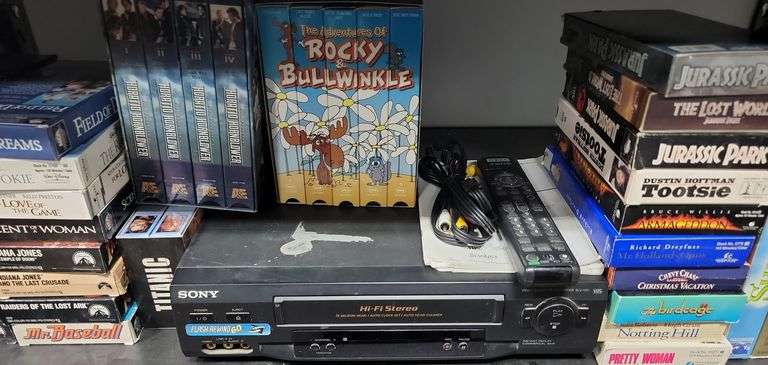 Sony Vcr + Vintage Vhs Tapes - Dixon's Auction at Crumpton