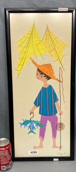 Judy Targan Watercolor Painting - Dixon's Auction at Crumpton