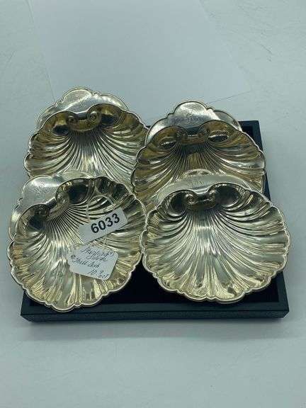 4 Sterling Silver Shell Dishes 10.9 Ozt. - Dixon's Auction at Crumpton