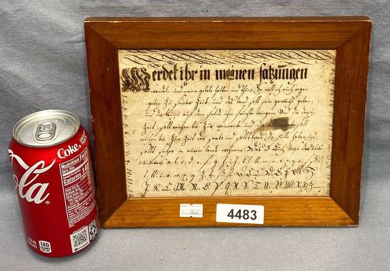 Antique Calligraphy Motto - Dixon's Auction at Crumpton