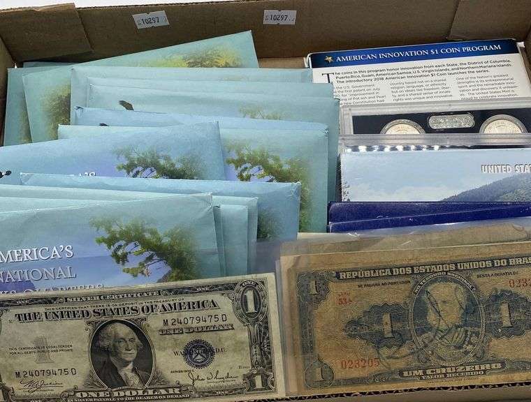 Collection Of Us Mint Sets Foreign Paper Currency And More - Dixon's ...