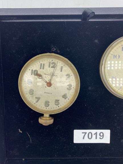 2 Vintage Waltham 8 Day Car Clocks - Dixon's Auction at Crumpton