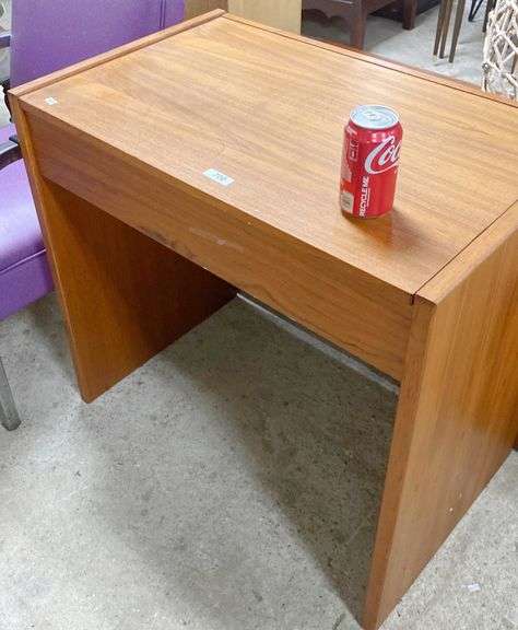 MCM Teak Flip Top Dressing Table, Scratches - Dixon's Auction at Crumpton