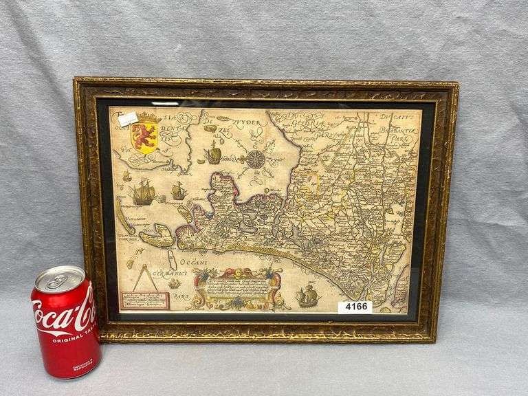 Antique Hand Colored Map - Dixon's Auction at Crumpton