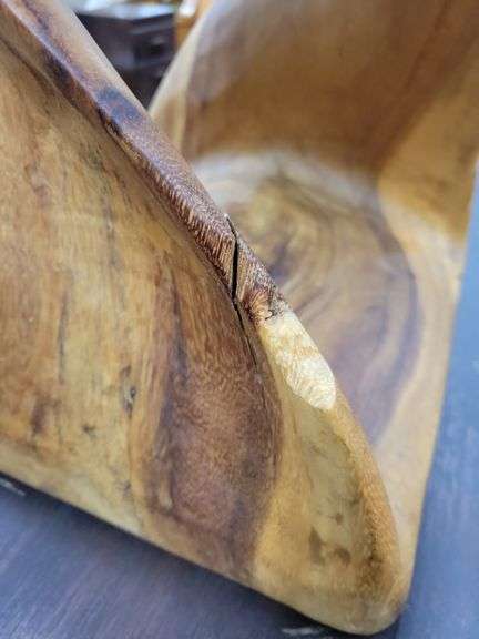 MCM Carved Wood Stool - Dixon's Auction at Crumpton