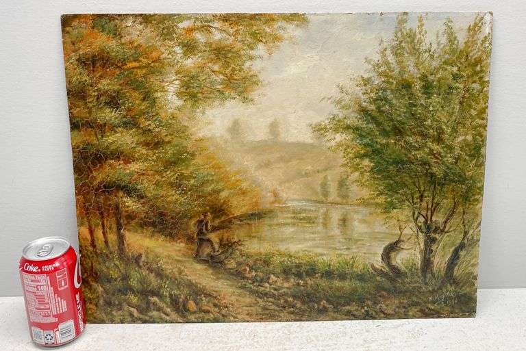 Landscape Painting Signed Lower Right - Dixon's Auction at Crumpton
