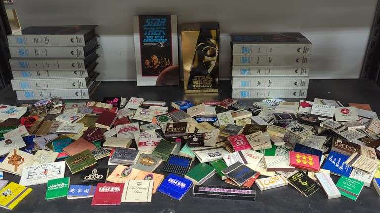 Collection Of Vintage Matchbooks, Star Trek, Star Wars VHS - Dixon's ...