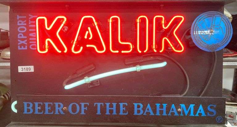 Kalik, Beer Of The Bahamas, Neon Beer Sign. Working Condition. - Dixon ...