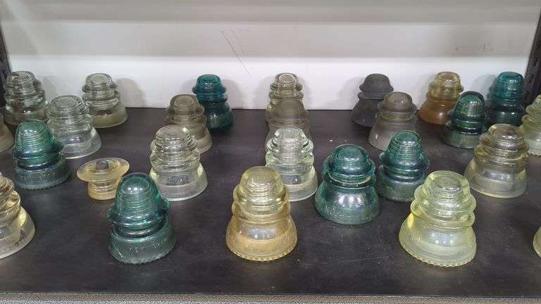 Collection Of Antique Glass Insulators - Dixon's Auction at Crumpton