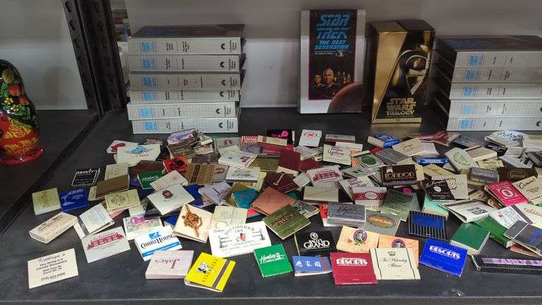 Collection Of Vintage Matchbooks, Star Trek, Star Wars VHS - Dixon's ...