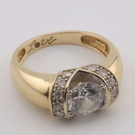 14kt Gold White Stone Ring 4.5g - Dixon's Auction at Crumpton