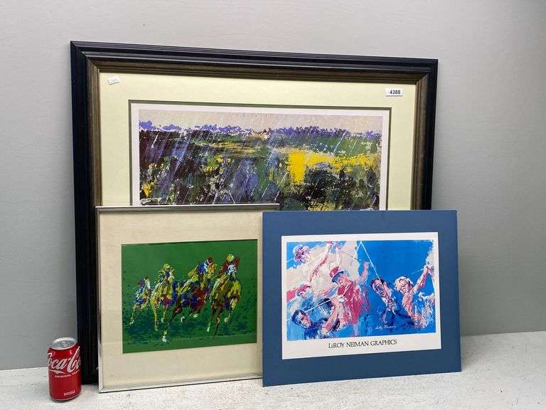 Signed Leroy Neiman Golf Prints + Horse Serigraph - Dixon's Auction at ...