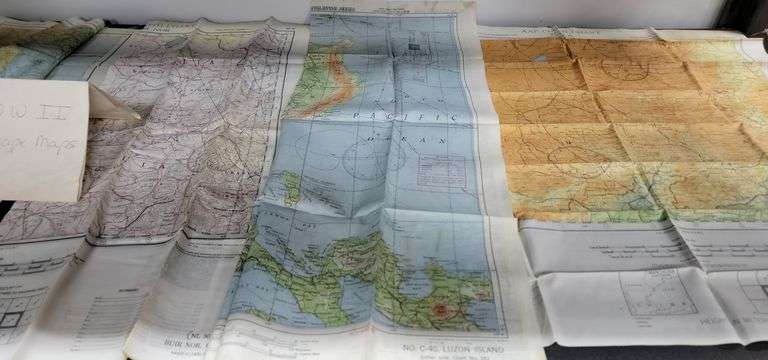Collection Of (4) WWII Escape Maps - Dixon's Auction at Crumpton
